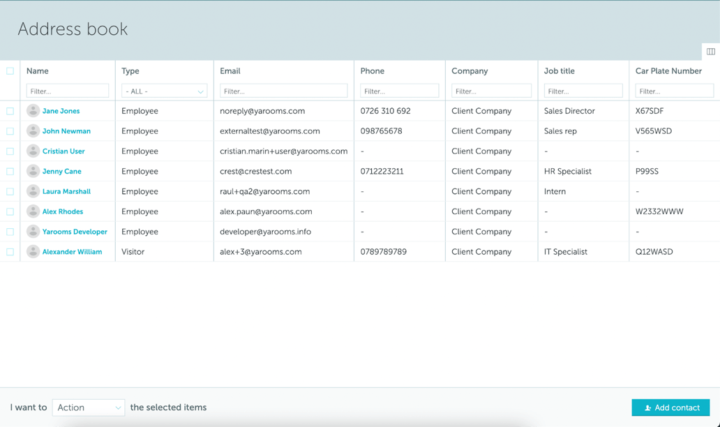 Visitor Management: Using the dashboard & address book